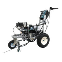 Road line painting machine, airless line striper machine